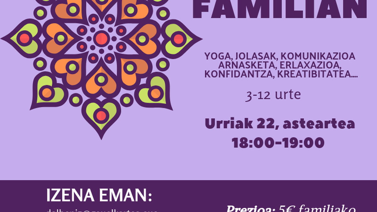 [FAMILIENTZAKO EKINTZA] Yoga Familian - Gasteiz - 2019-10-22 - Alea.eus